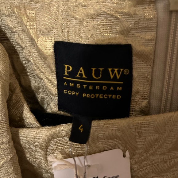Pauw Amsterdam | Dresses | Nwt Pauw Amsterdam Gold Brocade Belted Aline ...
